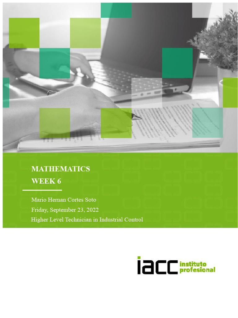Mathematics Week 6 IACC | PDF