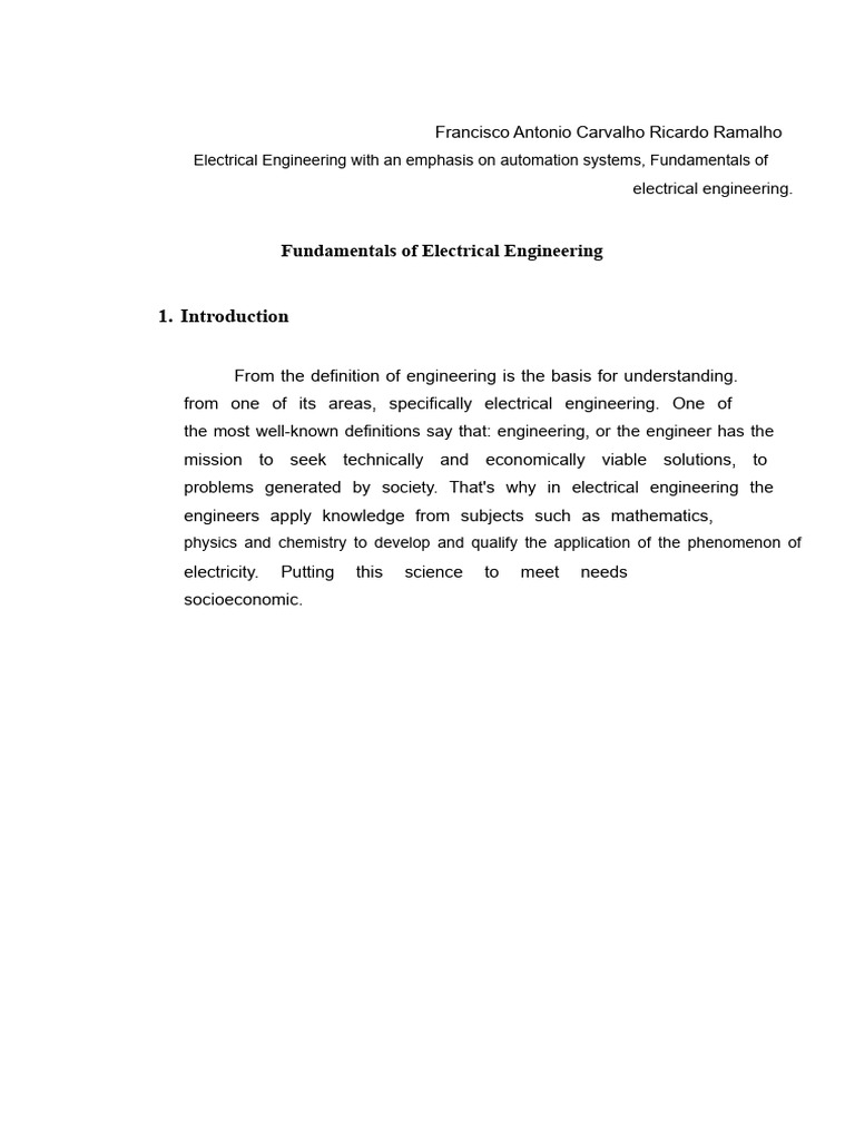 Fundamentals of Electrical Engineering | PDF