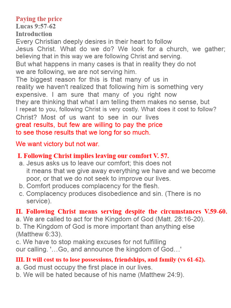 Paying the price | PDF | Jesus | David