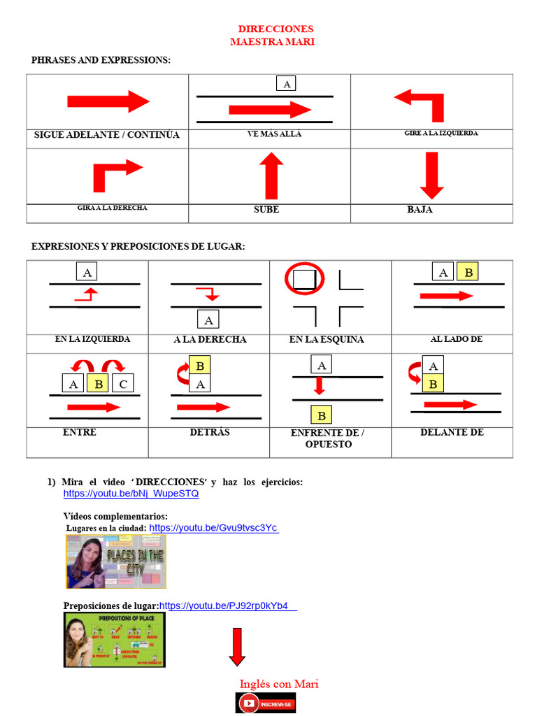 Pidiendo y Dando Direcciones | PDF