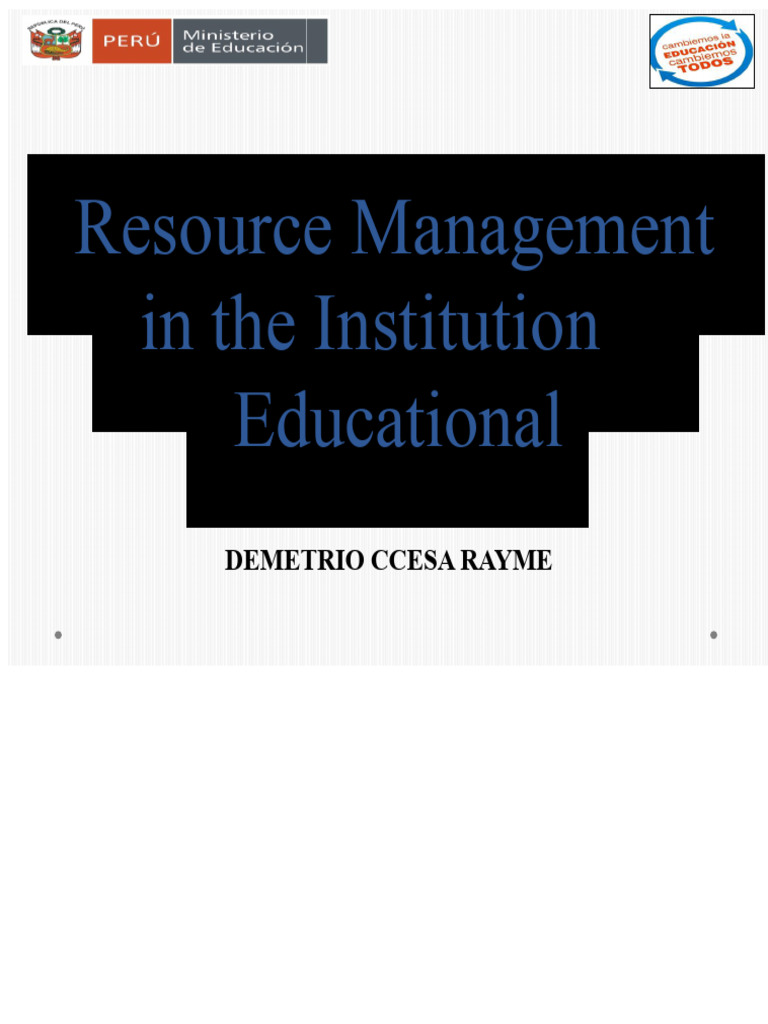 Financial Resource Management in the Ccesa Educational Institution ...