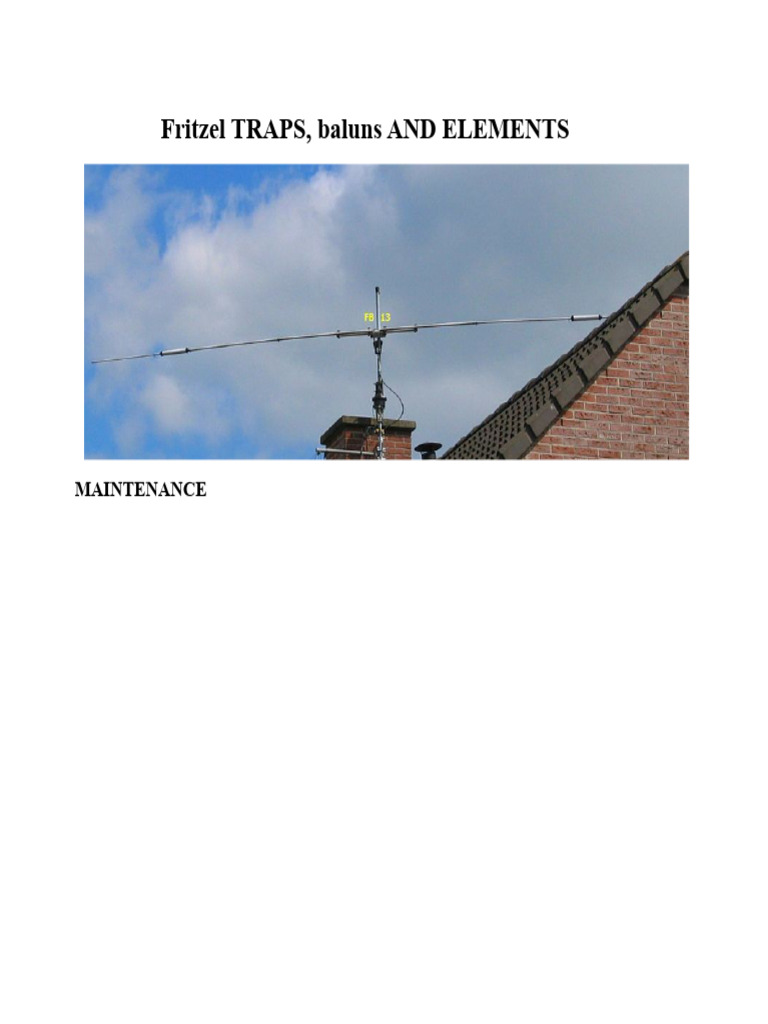 Fritzel TRAPS antenna 10-15-20.docx | PDF | Antenna (Radio ...