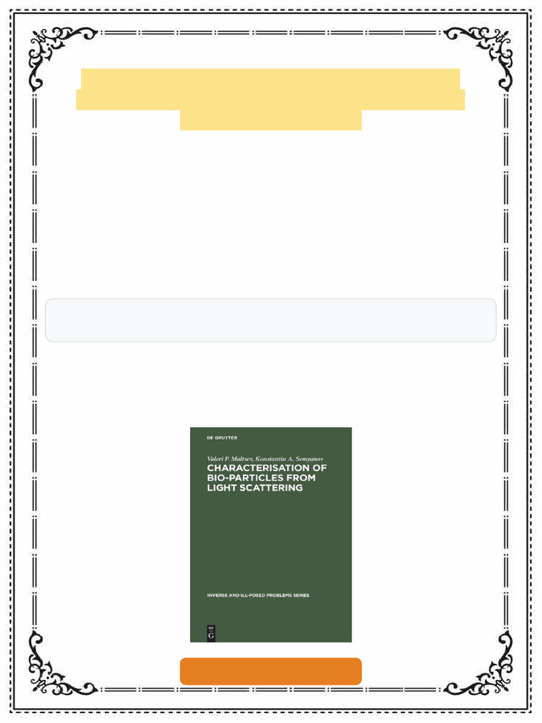 Characterisation of Bio Particles from Light Scattering Valeri P ...