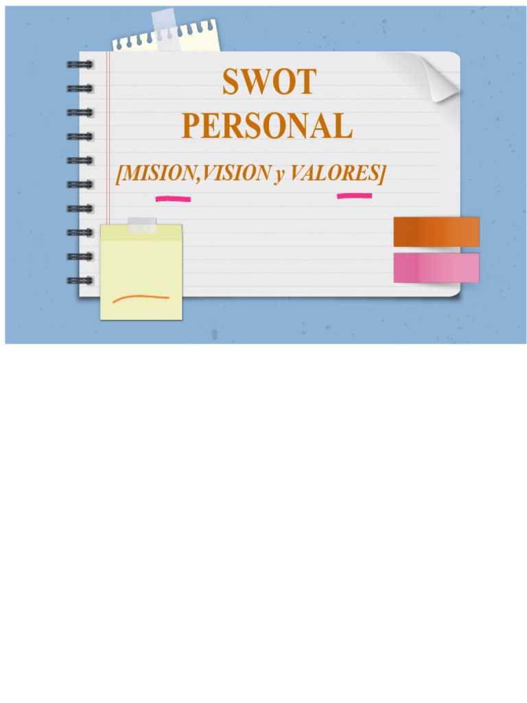 PERSONAL SWOT (vision, mission, and values) | PDF | Swot Analysis ...
