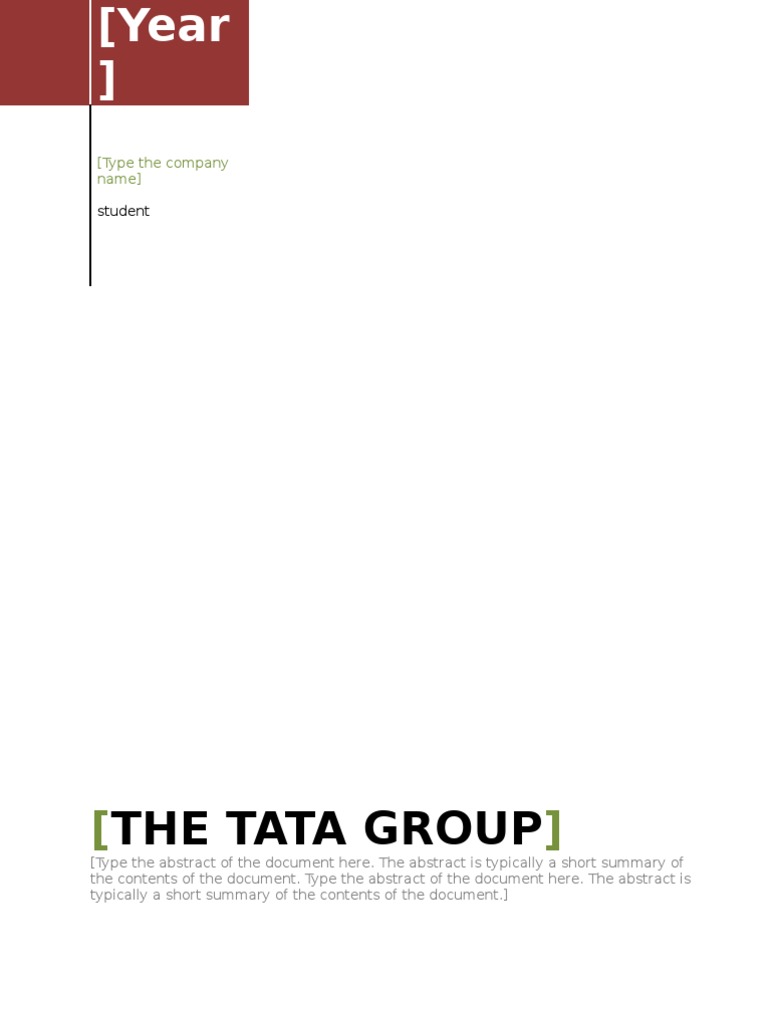 The Tata Group | PDF | Business