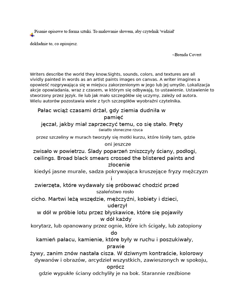 Słowa i frazy opisowe | PDF