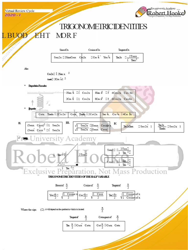 Double and triple angle | PDF | Trigonometric Functions | Elementary ...