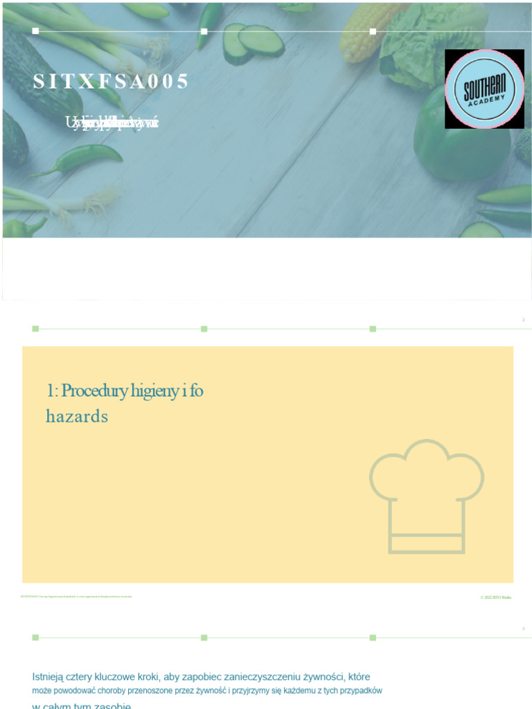 SITXFSA005 Prezentacja - Slajd 1.0 | PDF