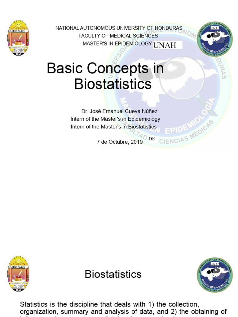 Biostatistics Basics for Epidemiology | PDF | Statistics | Sampling ...