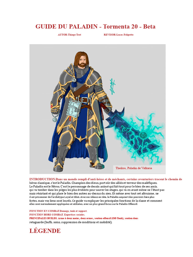 Guide du Paladin : Fonctionnalités et Builds | PDF