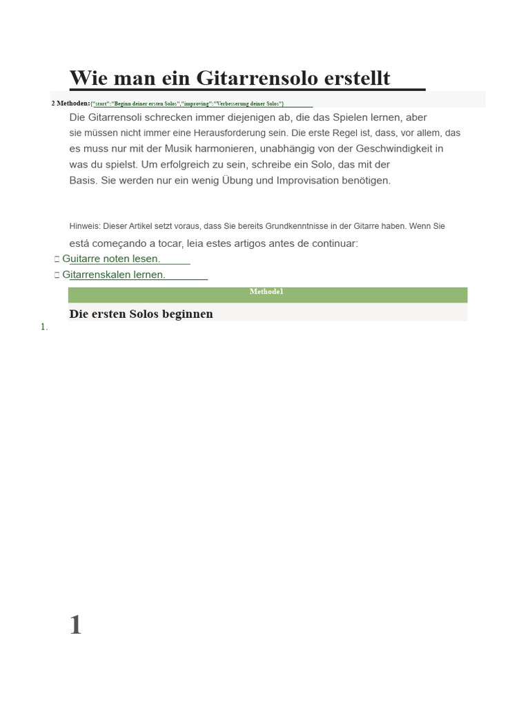 Wie man ein Gitarrensolo erstellt.pdf | PDF