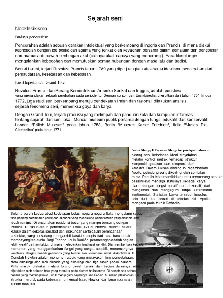 Sejarah Neoklasikisme dan Pencerahan | PDF