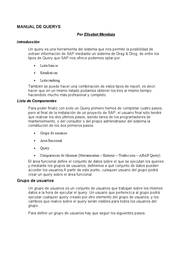 Dlver Manual de Querys | PDF