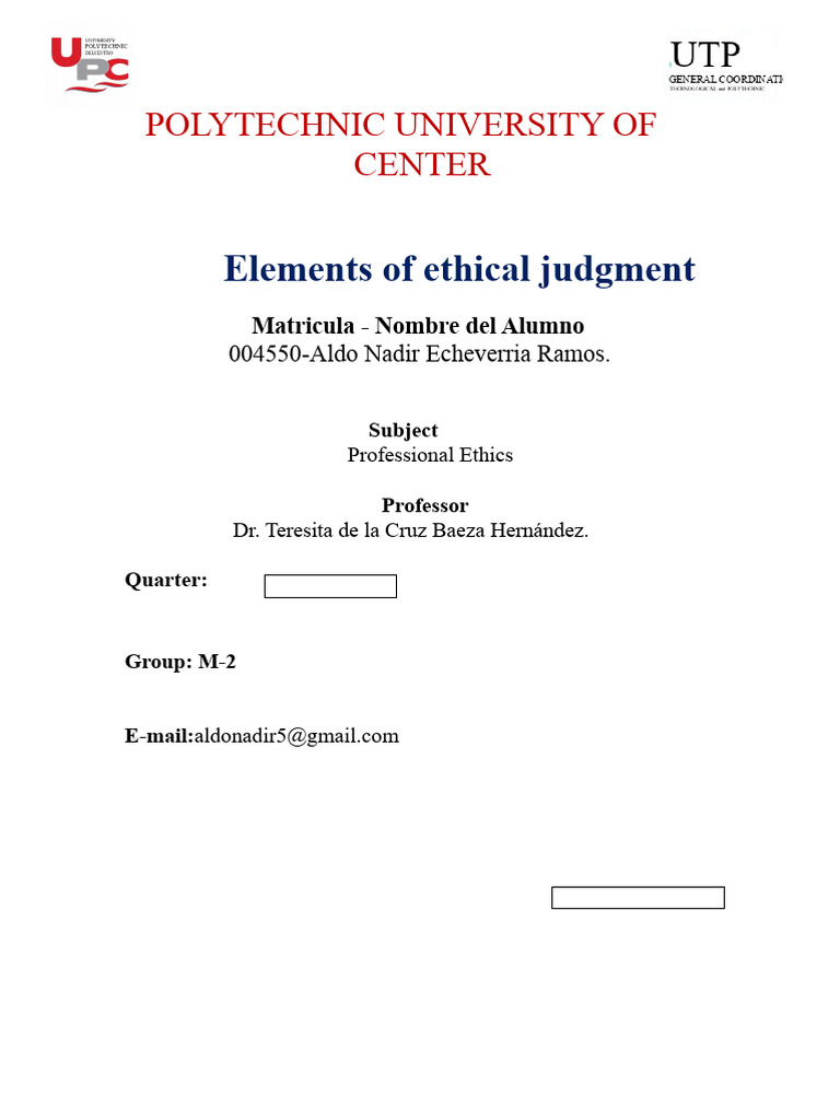 Elements of Ethical Judgment - Aldo Nadir Echeverria Ramos - 004550 ...
