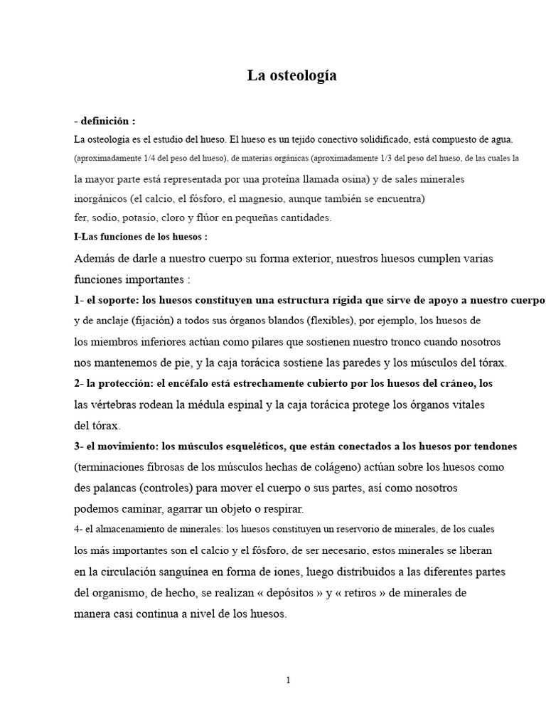 Curso No 09-La Osteología | PDF | Hueso | Sistema esquelético