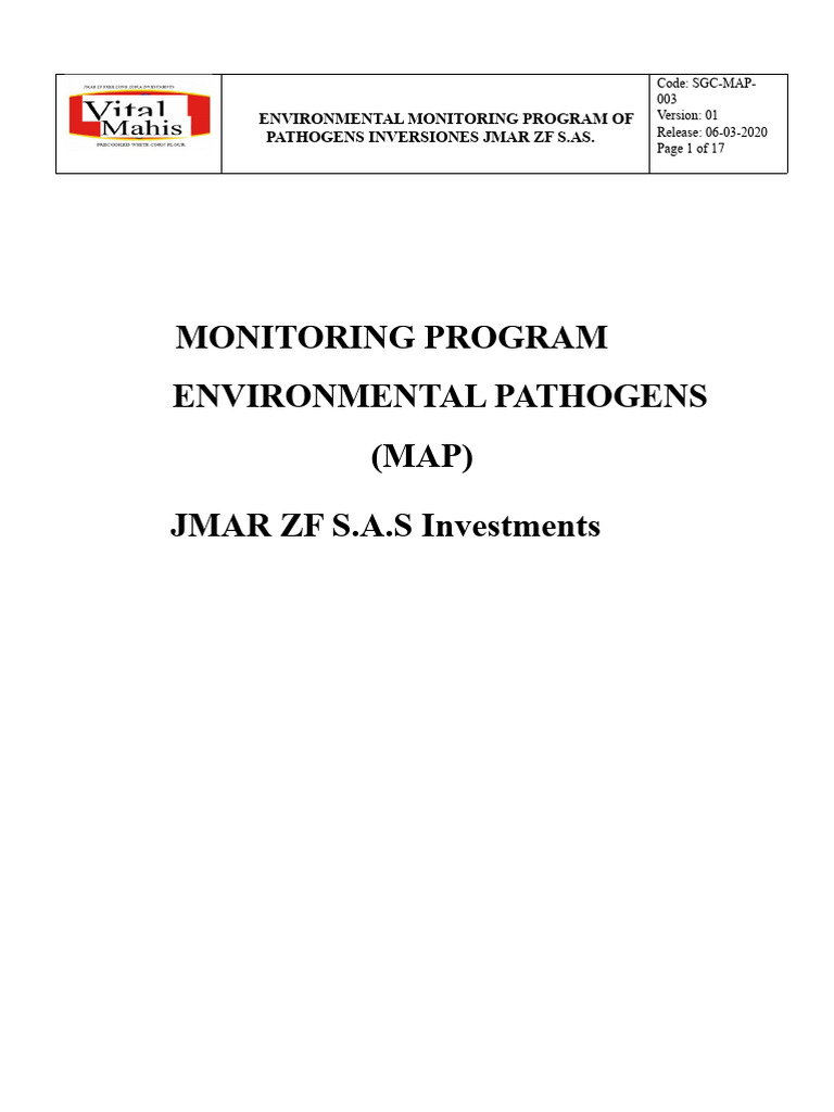 Environmental and Surface Monitoring Program | PDF | Salmonella | Hygiene