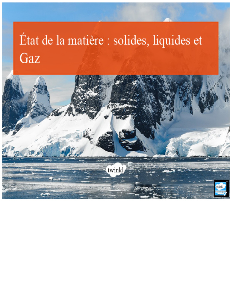 États de la matière : solides, liquides, gaz | PDF | Matière | Gaz