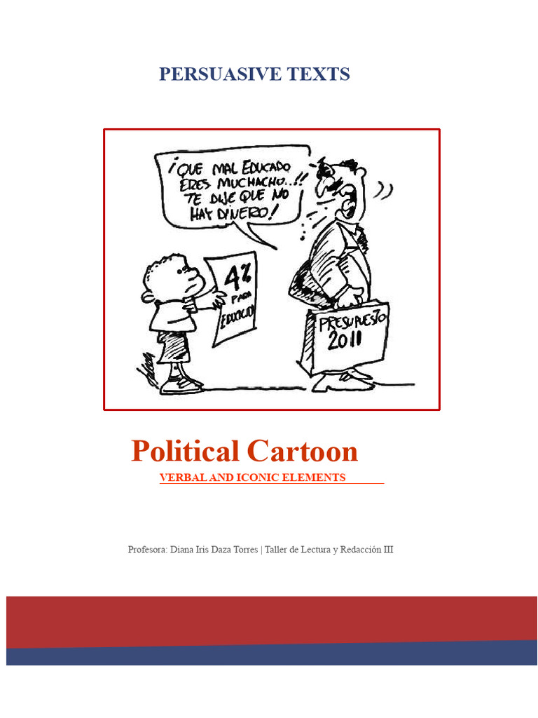 Verbal and Iconic Elements of Political Caricature | PDF | Cartoon | Irony