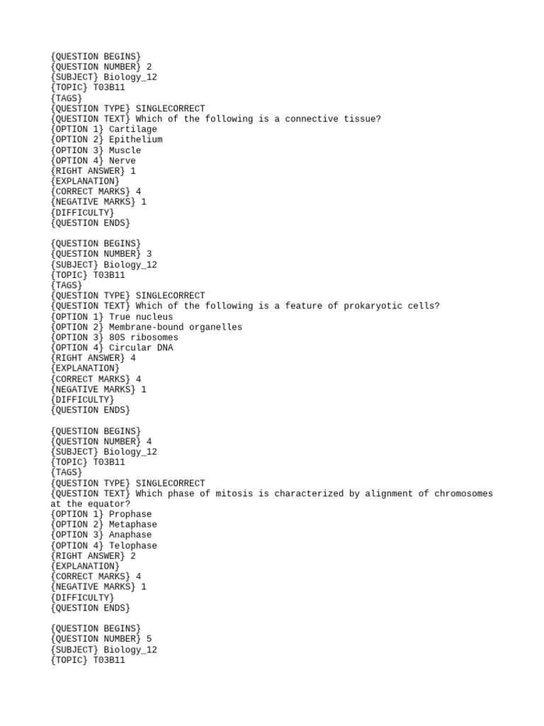 Biology T03B11 Questions | PDF | Meiosis | Ploidy