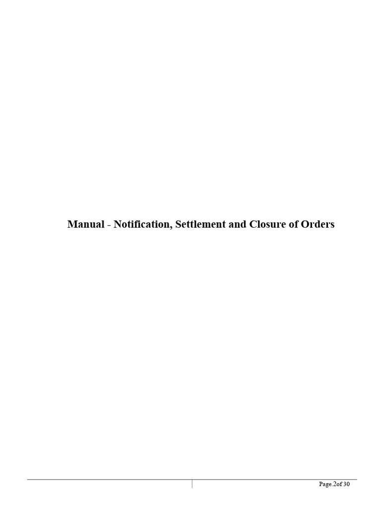 Order Notification and Settlement Manual | PDF | Computing