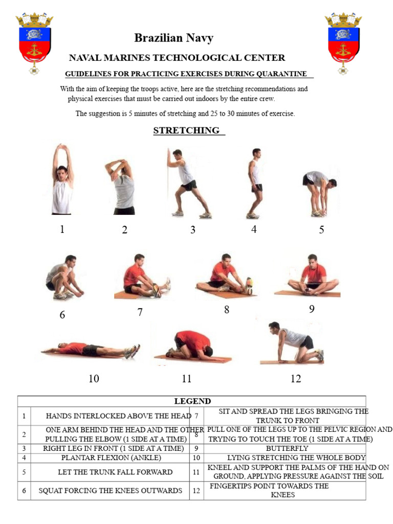 Quarantine Exercise Guidelines for Navy | PDF