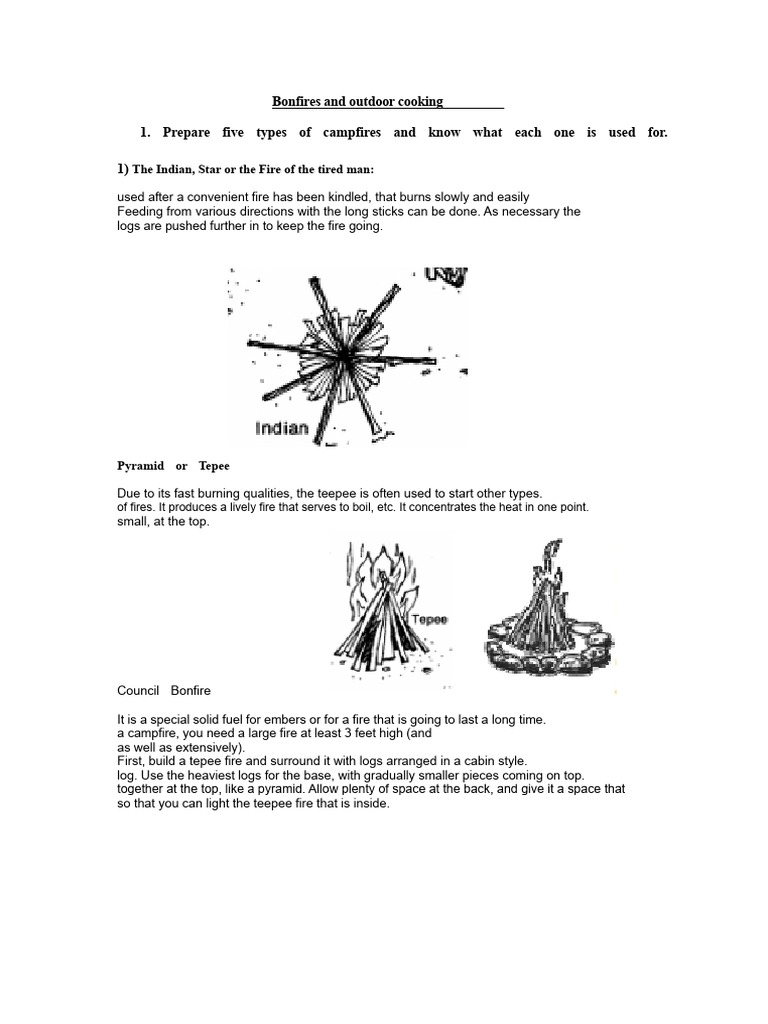 Campfire Techniques and Safety Tips | PDF
