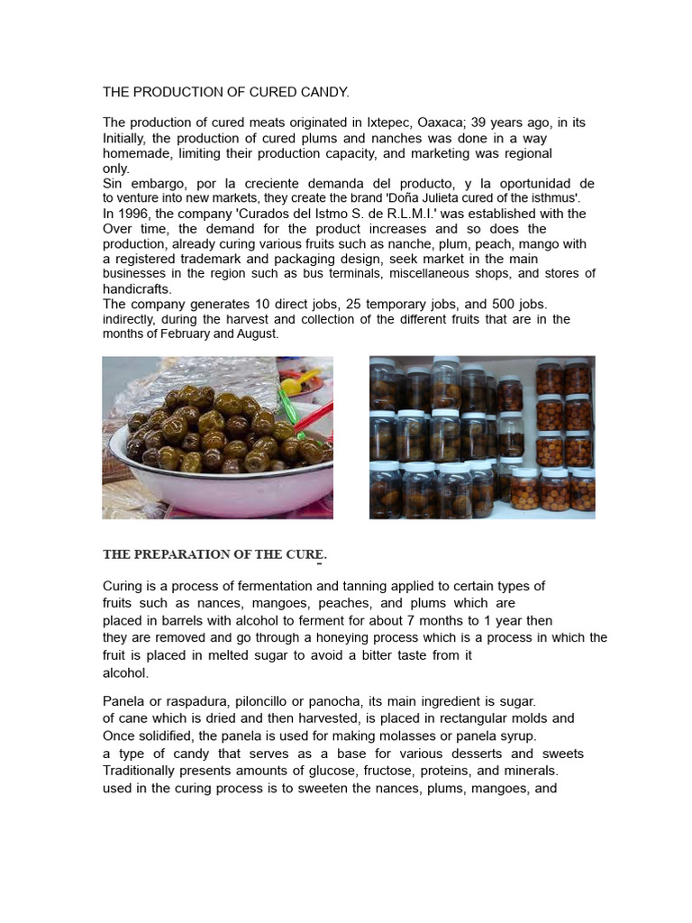 The Production of The Curing Sweet | PDF | Sugar | Diet & Nutrition