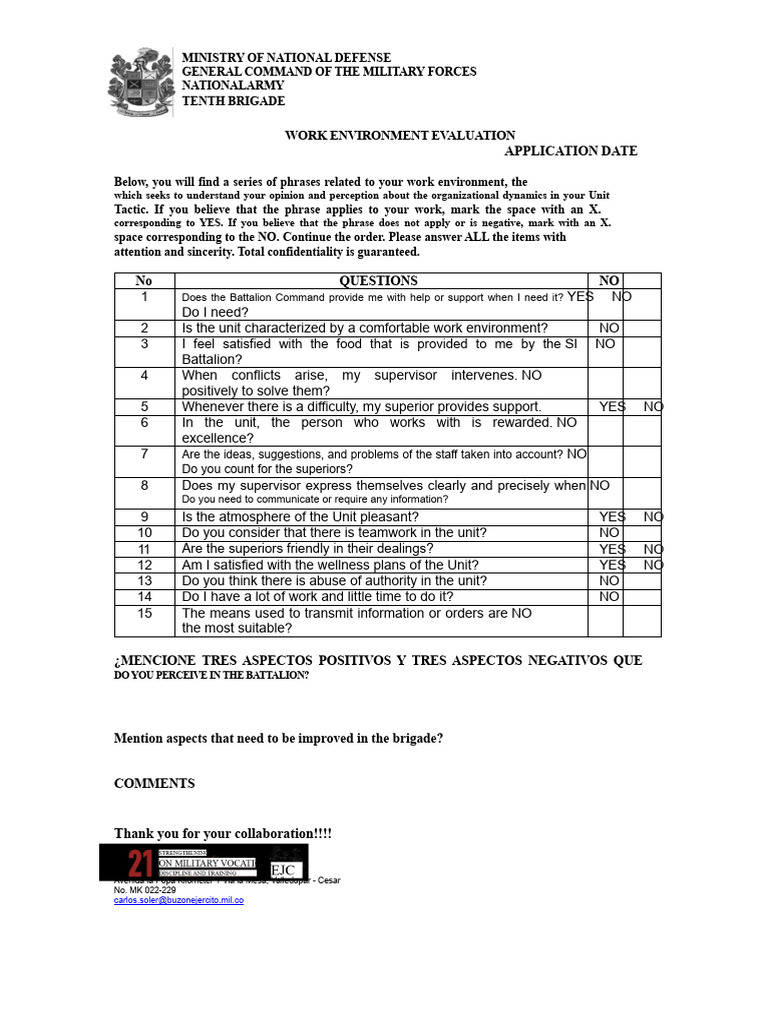 ORGANIZATIONAL CLIMATE SURVEY Army | PDF | Human Communication ...