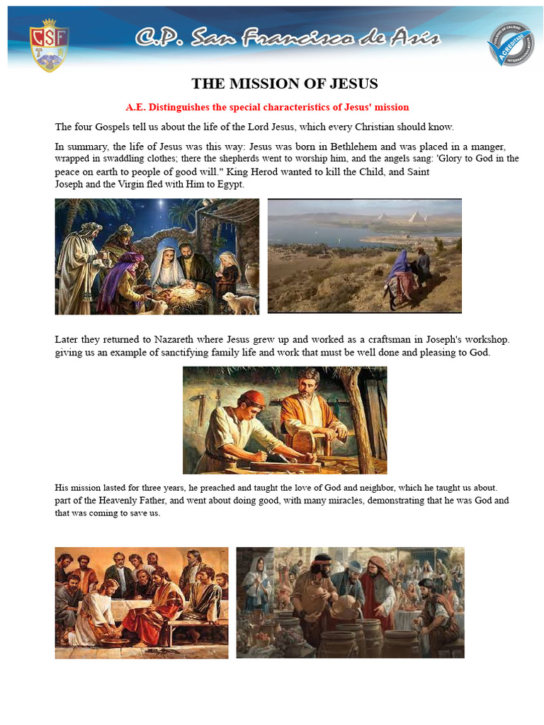 The Mission of Jesus | PDF