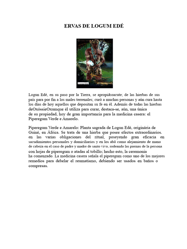 Hierbas de Logum Edé | PDF