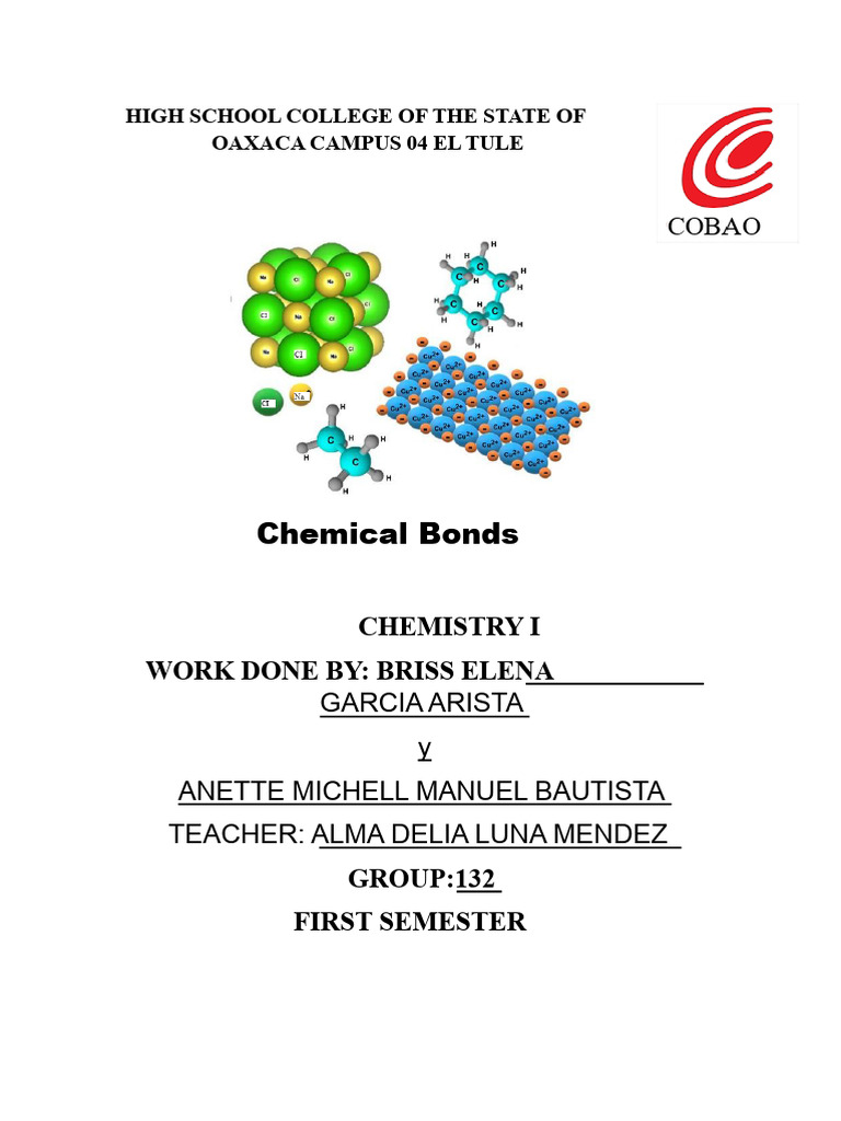 Chemical Bonds, Final Project | PDF | Chemical Polarity | Chemical Bond