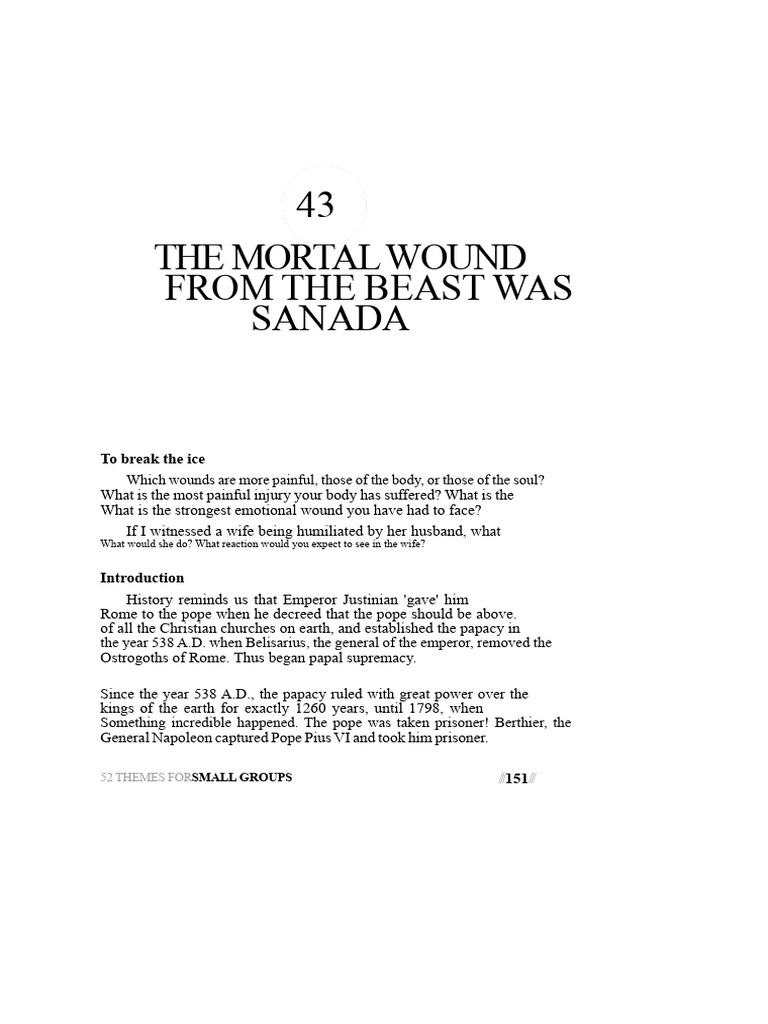 Healing the Papal Mortal Wound | PDF | Pope | Catholic Church