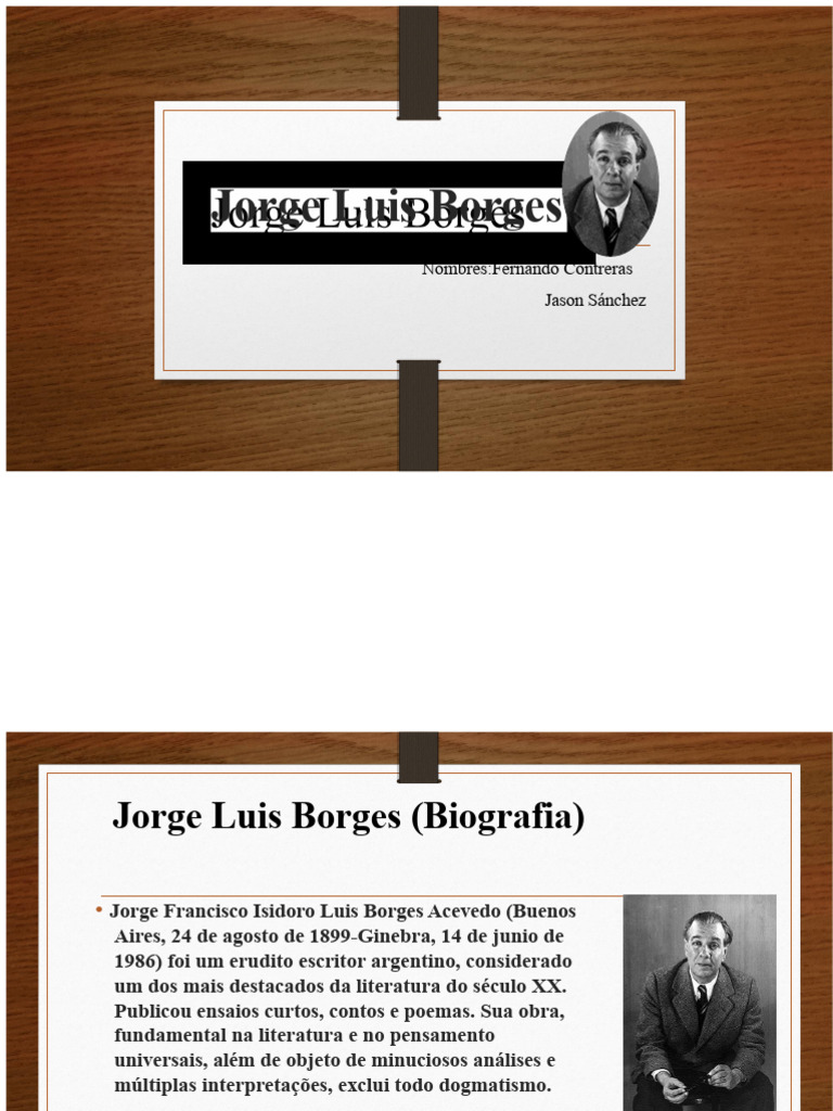 Biografia de Jorge Luis Borges | PDF | Escrita