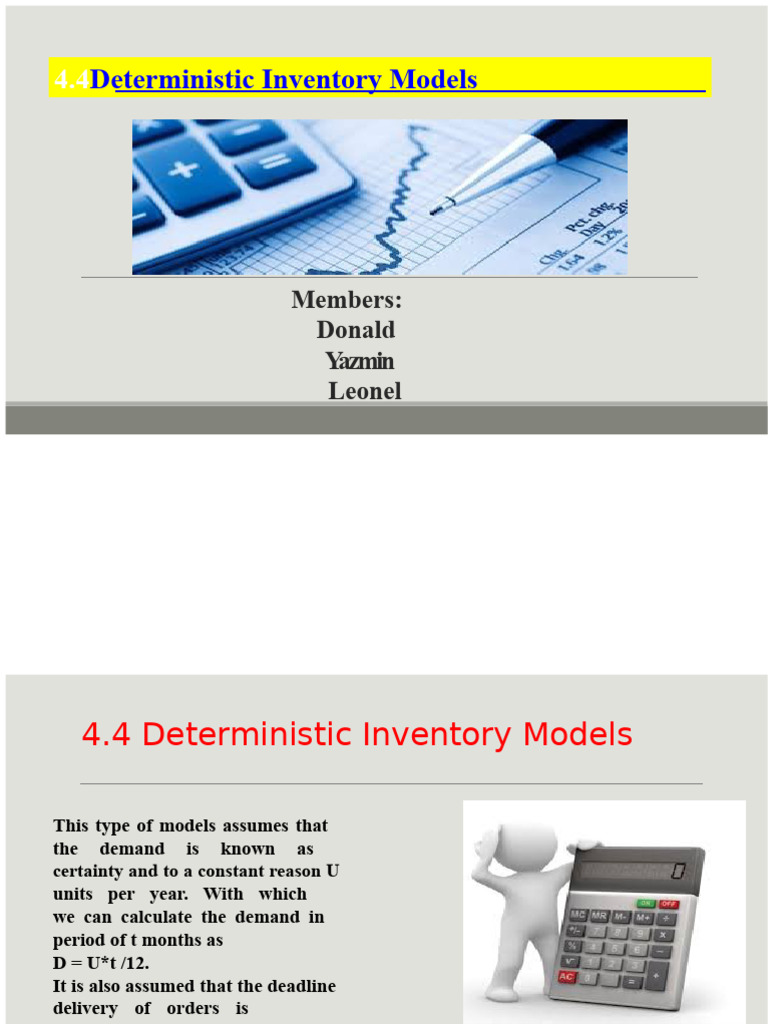 4.4 Deterministic Inventory Models | PDF | Prices | Demand