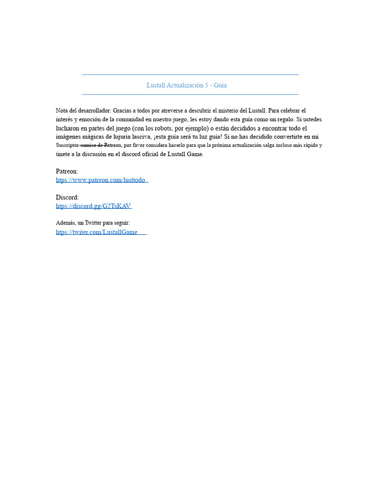 Guía y Secretos de Lustfall | PDF