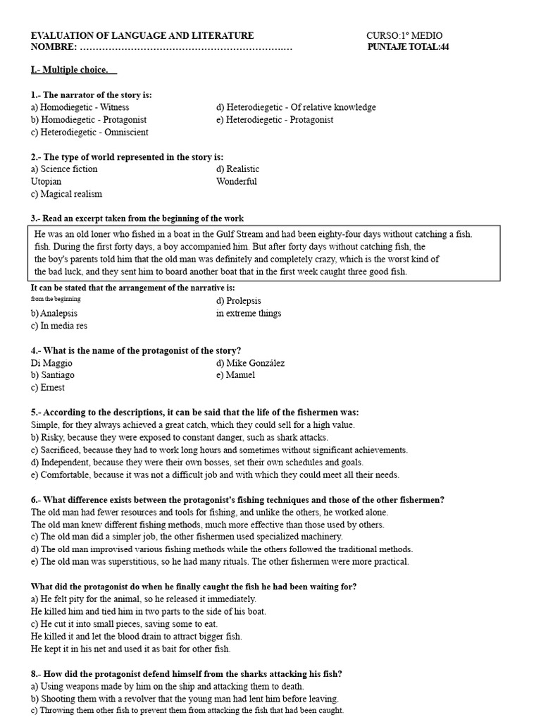 Language and Literature Evaluation Guide | PDF