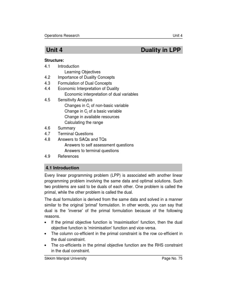 SLM Unit 04 MB0048 | PDF | Mathematical Optimization | Linear Programming
