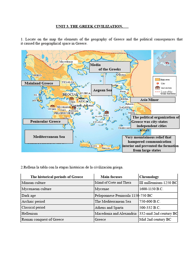 Unit 3. File Greece With Solutions | PDF | Greece | Mycenaean Greece