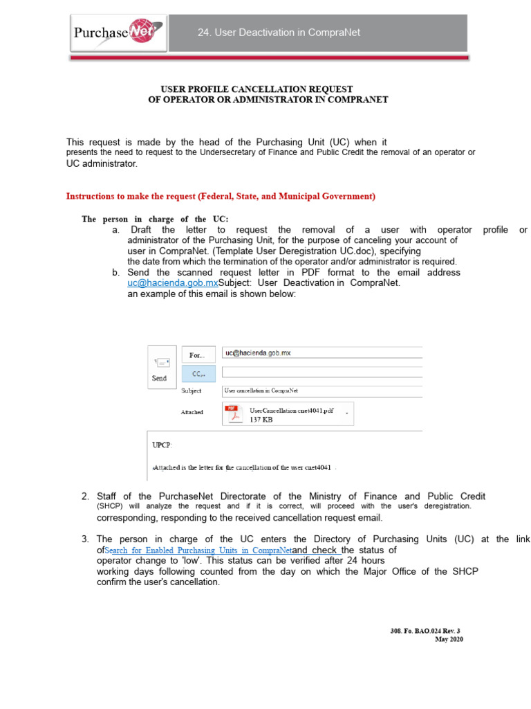 User Deactivation Template UC | PDF | Computing | Software