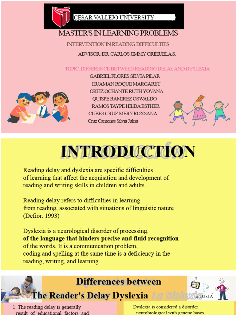 DIFFERENCE BETWEEN READING DELAY AND DYSLEXIA (2) | PDF | Dyslexia ...