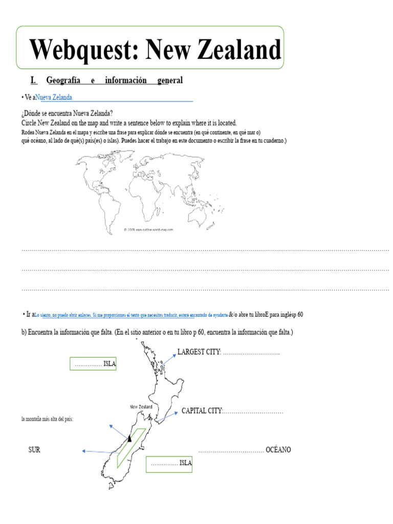 Webquest NUEVA ZELANDA 2023 | PDF | Nueva Zelanda | Pueblo maorí