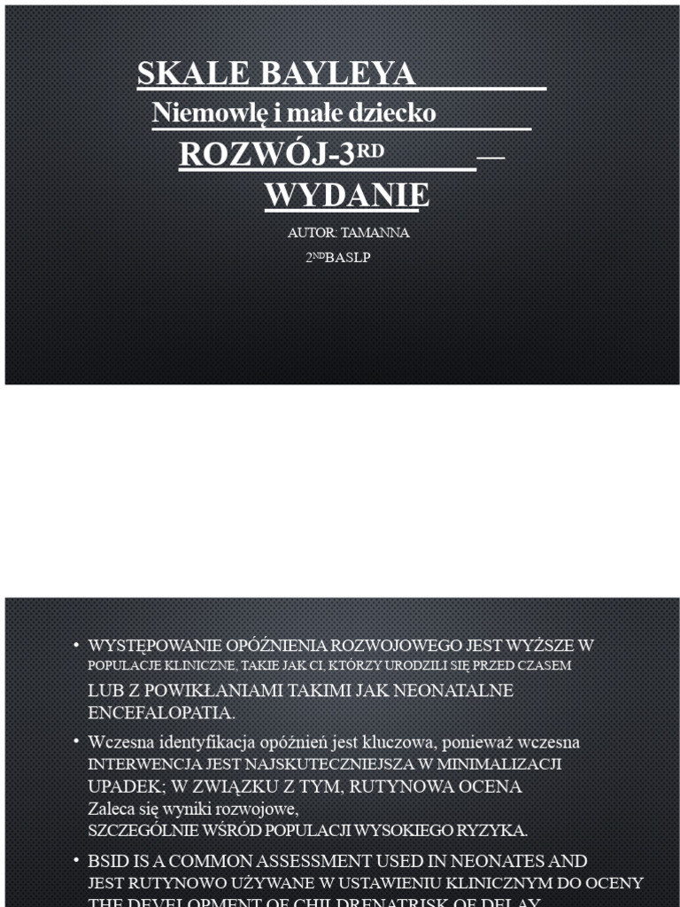 Bayley III | PDF