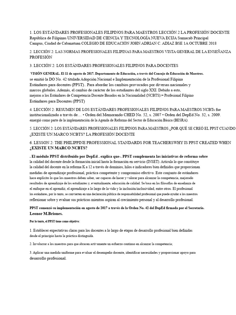 PPST | PDF | Plan de estudios | Aprendizaje