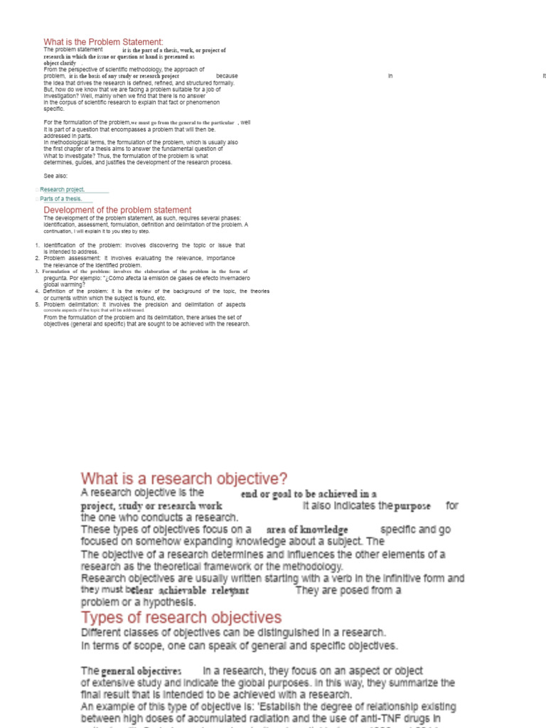 Crafting an Effective Problem Statement | PDF | Methodology ...