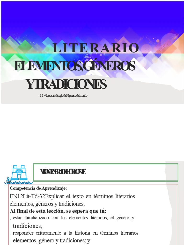 MÓDULO 15 - Elementos Literarios, Géneros y Tradiciones - Chechenia Por ...