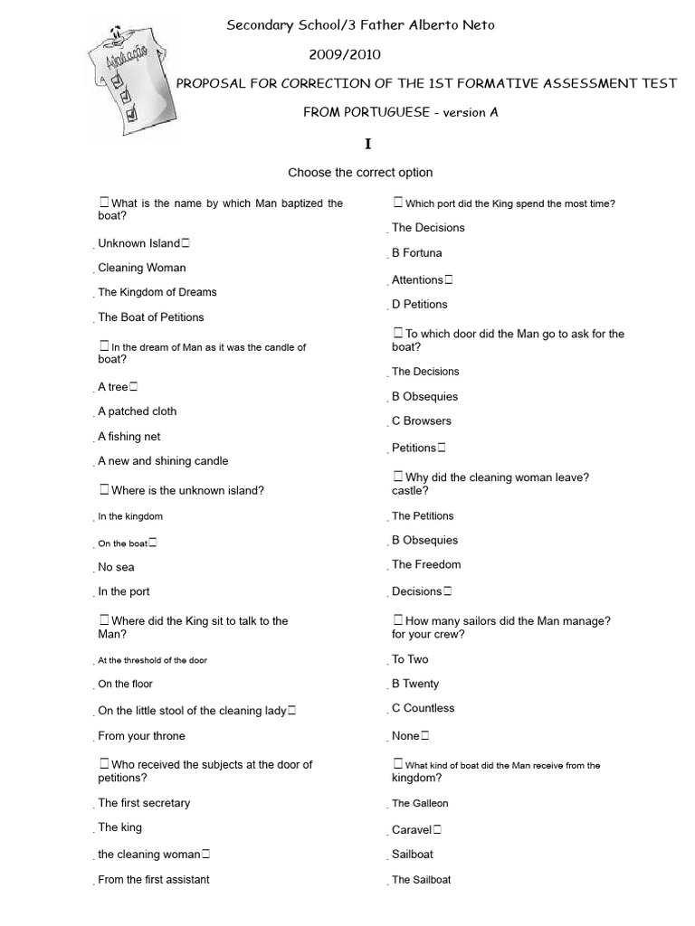 1st Test - Correction Version A | PDF