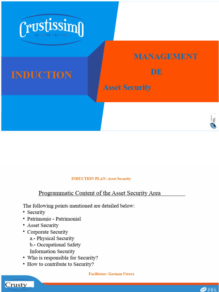 Asset Security Induction Plan | PDF | Securities | Physical Security