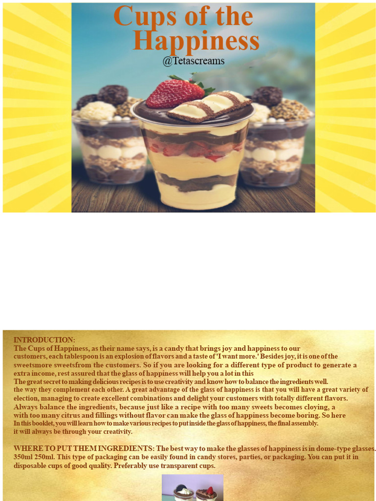 Creative Cups of Happiness Recipes | PDF | Cakes | Chocolate