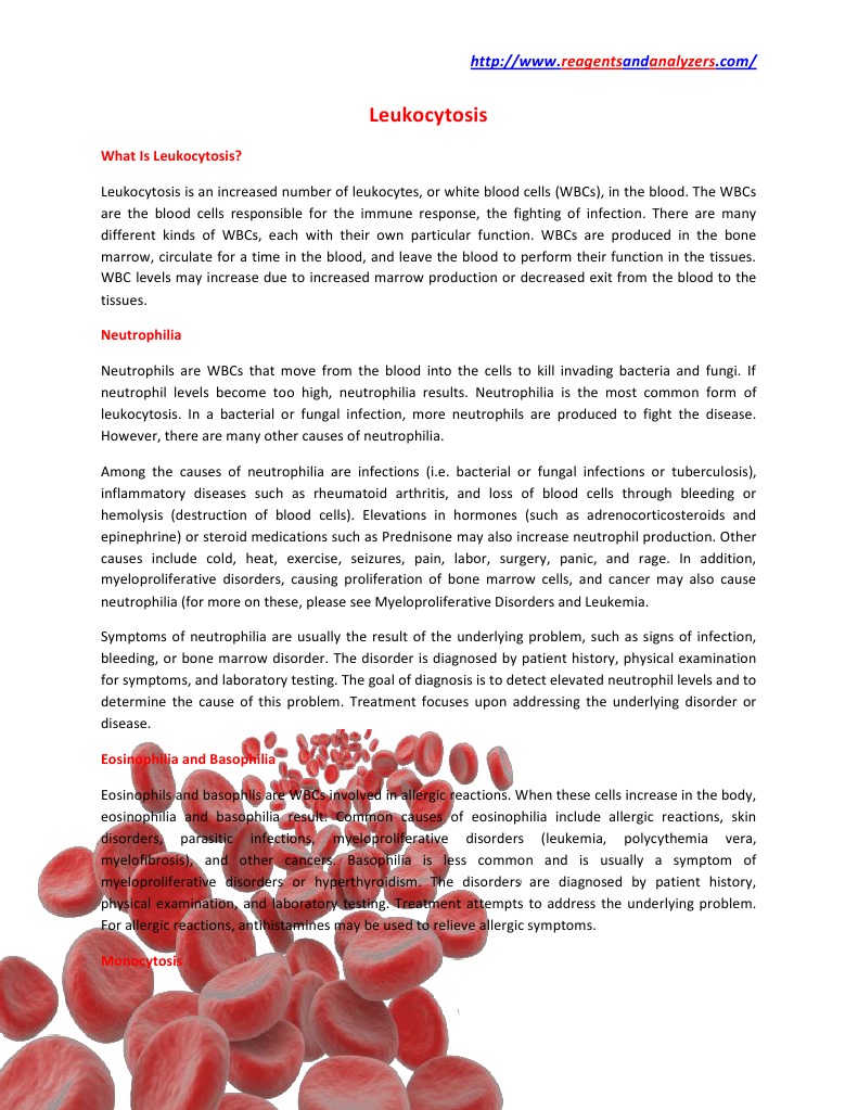 Leukocytosis | PDF | White Blood Cell | Hematology