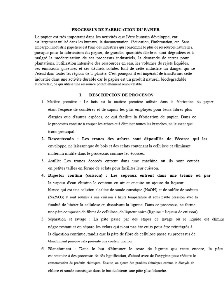 Fabrication durable du papier expliquée | PDF | Papier | Pâte à papier